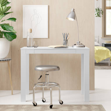 Latitude Run Montclair Glass Top Desk with Drawer Storage Reviews Wayfair